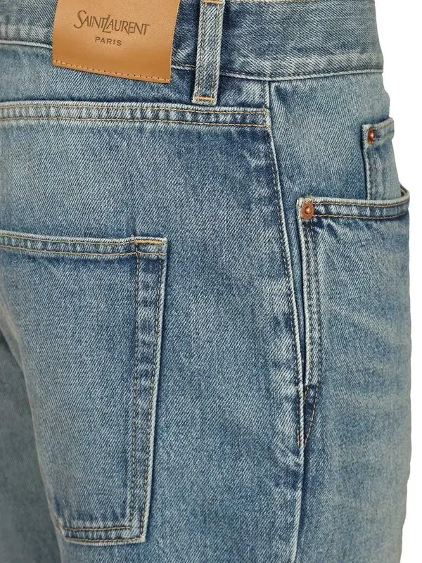 Saint Laurent Denim Slim Relaxed Low Rise Jeans