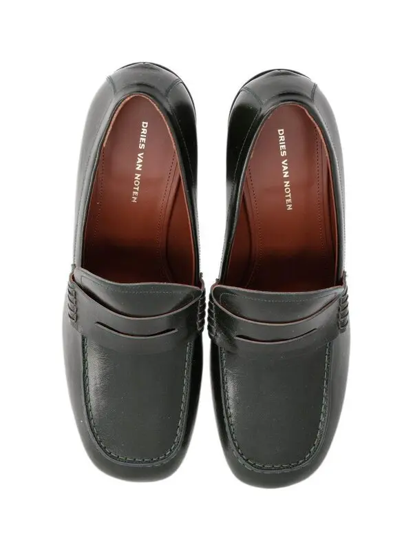 Dries Van Noten Veigtan Calf Leather Heeled Moccasin