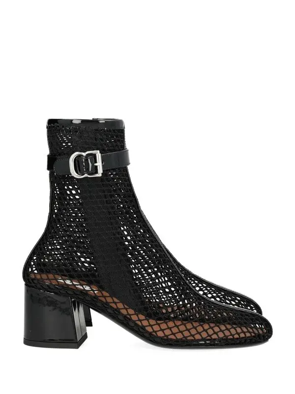 Alaïa Mesh Ankle Boots - Black