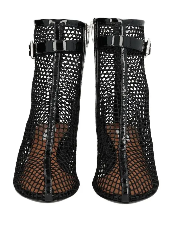 Alaïa Mesh Ankle Boots - Black