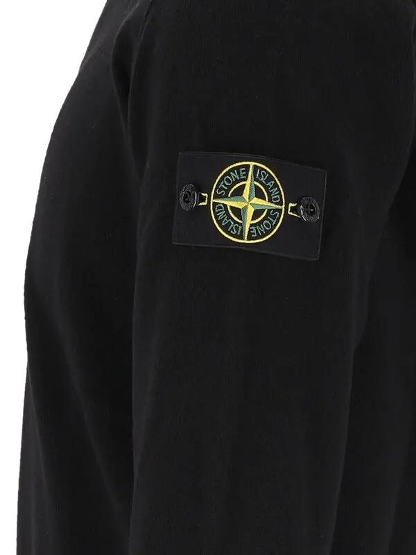 Stone Island Rws Geelong Lightweight Wool Polo Sweater - Black