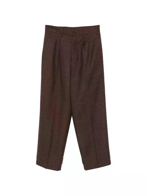 COSTUMEIN Checked Button-tab Trousers