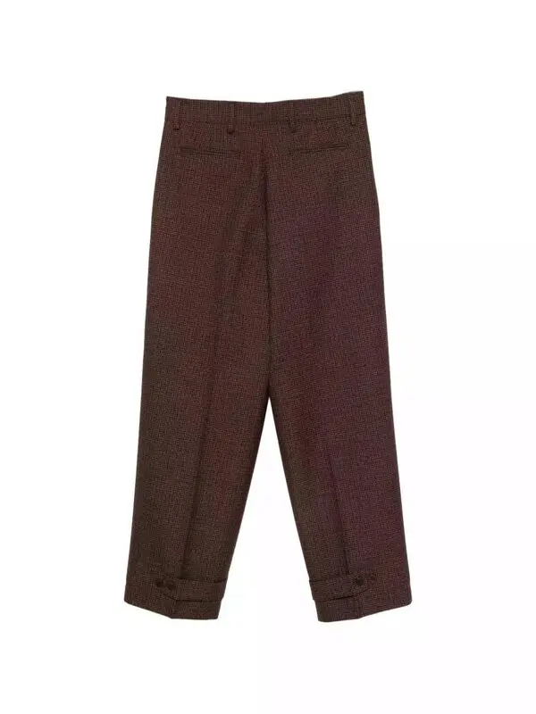 COSTUMEIN Checked Button-tab Trousers