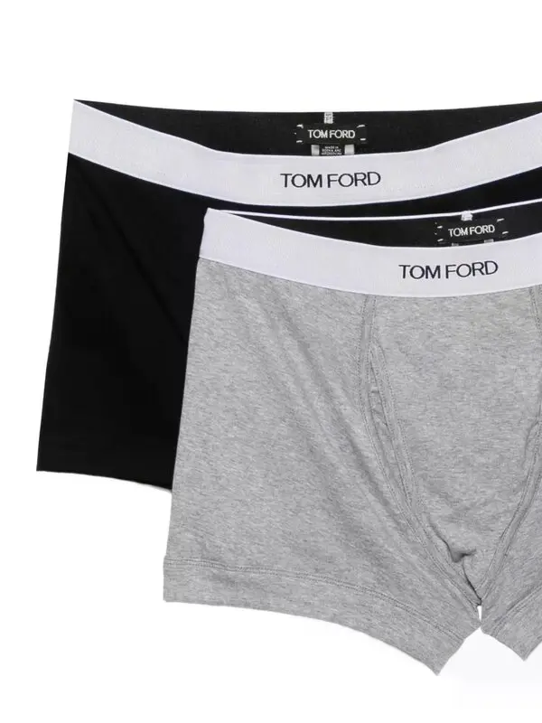 TOM FORD Logo-waistband Boxers Set Of Two - Black