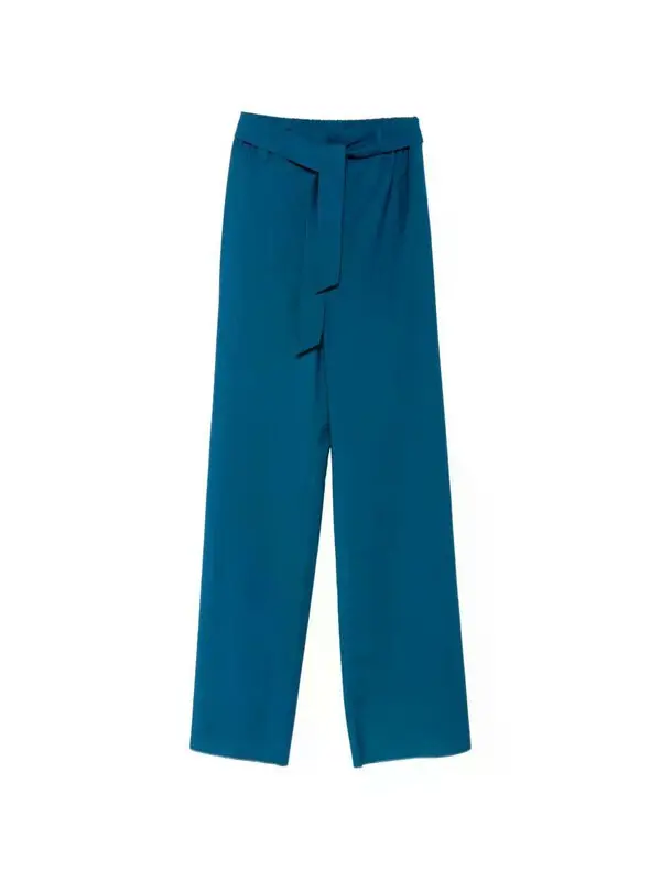Max Mara Belted Wide-leg Wool Trousers