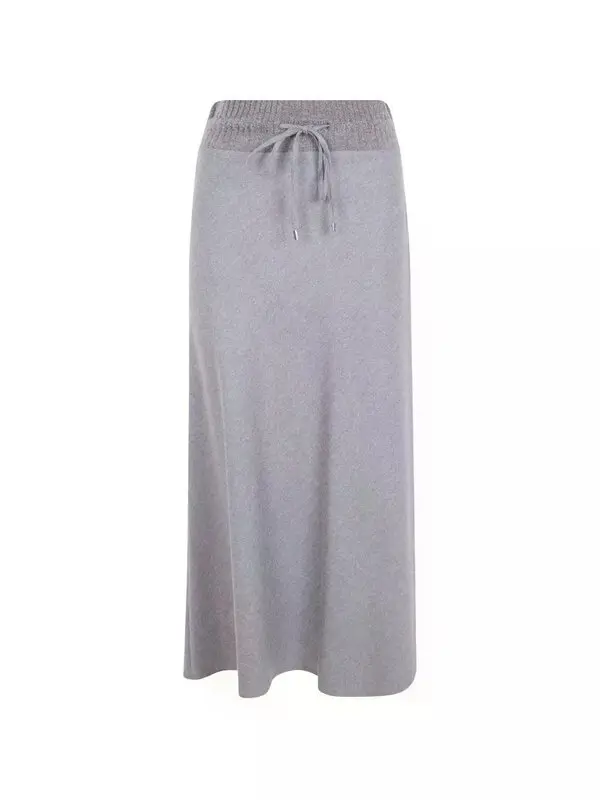 D.exterior Drawstring-waistband Wool Skirt