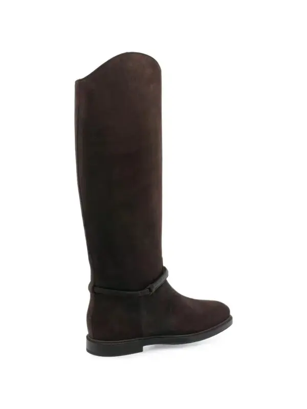 Brunello Cucinelli Monili-embellished Suede Boots