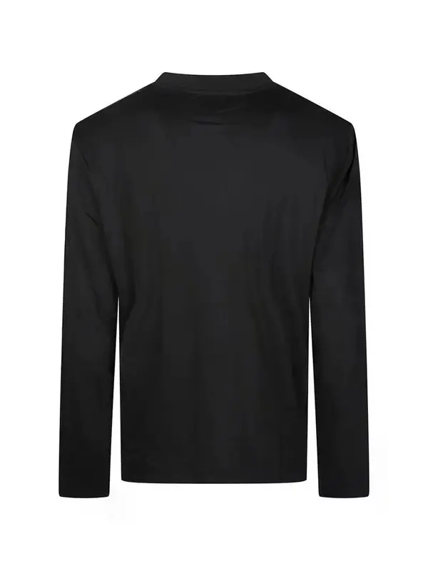 Emporio Armani Logo-print Long-sleeve T-shirt - Black