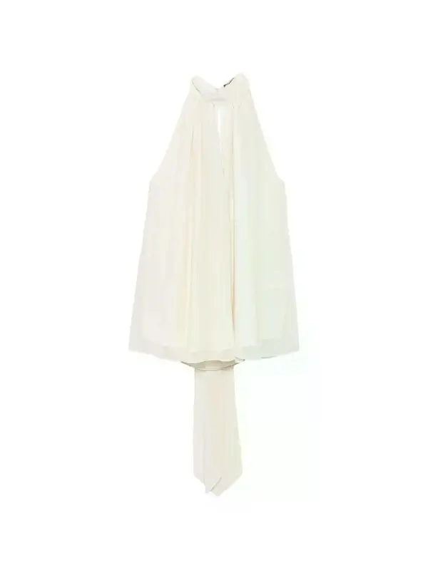 ROTATE BY BIRGER CHRISTENSEN Pleated Halterneck Top