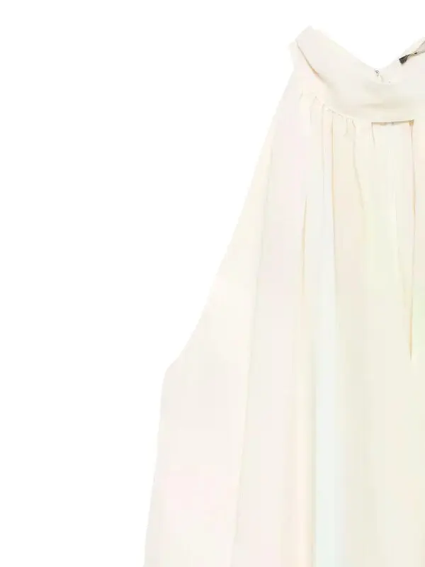 ROTATE BY BIRGER CHRISTENSEN Pleated Halterneck Top