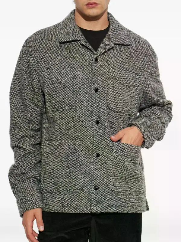 Moncler Button-up Pocket-detail Shirt Jacket - Grey