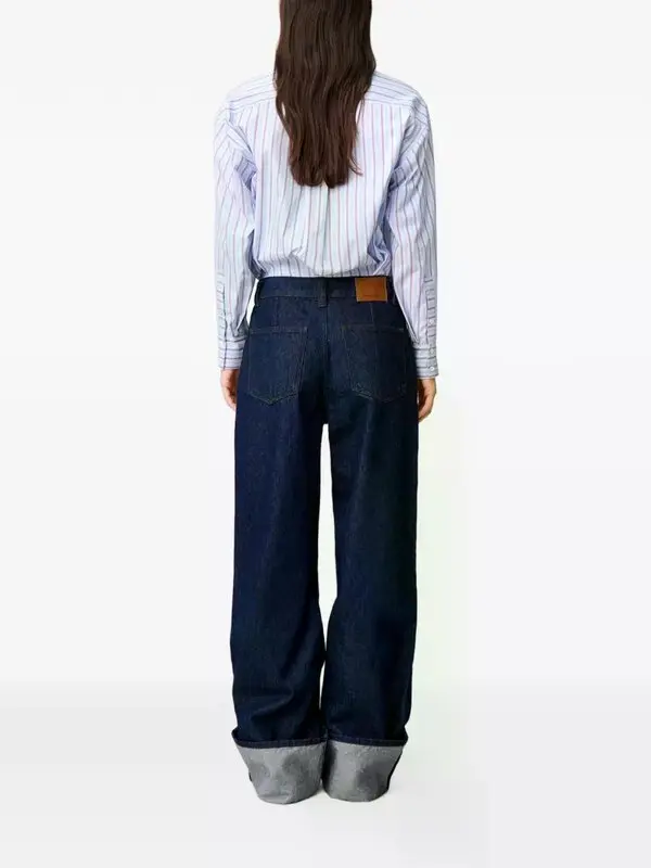 Claudie Pierlot Wide-leg Jeans Embroidered Cuffs
