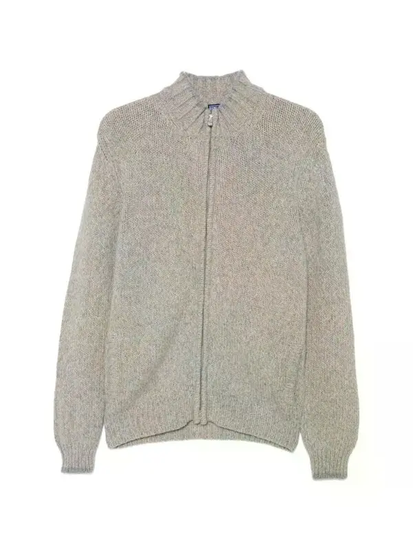 Fedeli Zip-fastening Chunky-knit Cardigan