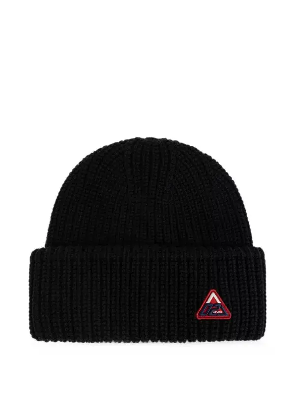 Dsquared2 Logo-patch Ribbed Beanie Hat