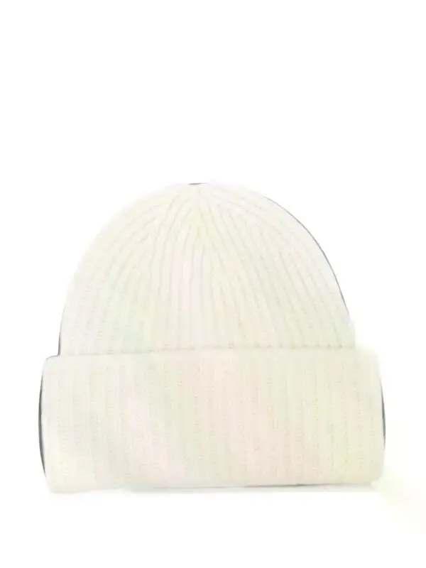 Soft Goat Ribbed-knit Beanie Hat