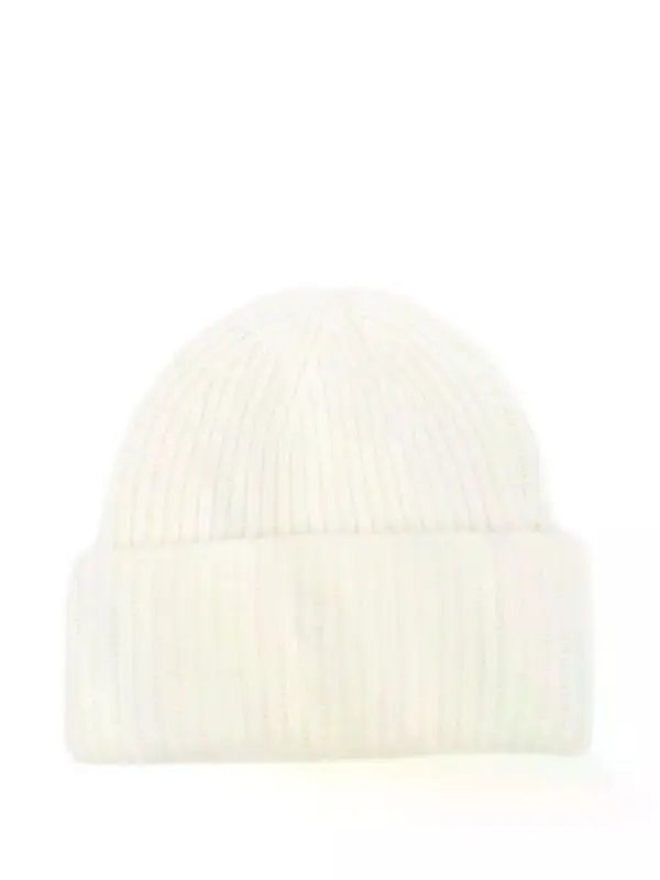 Soft Goat Ribbed-knit Beanie Hat