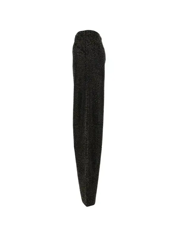 Elisabetta Franchi Balloon Denim Jeans With Rhinestones