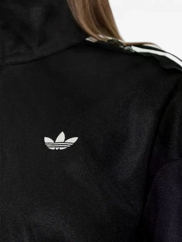 Adidas Logo-embroidered Lace-trim Zip-up Sweatshirt