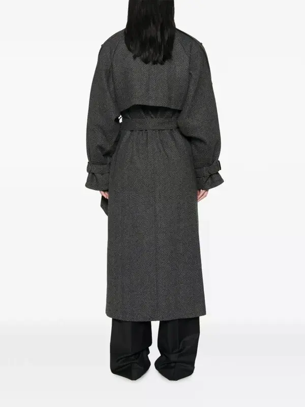 GESTUZ Herringbone Belted Coat