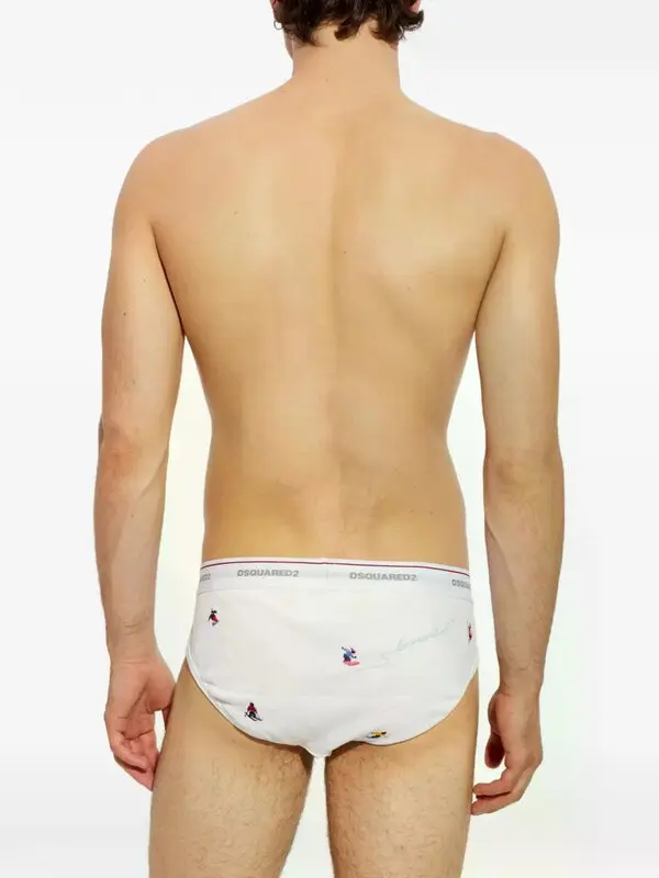 Dsquared2 Embroidered Ribbed Briefs