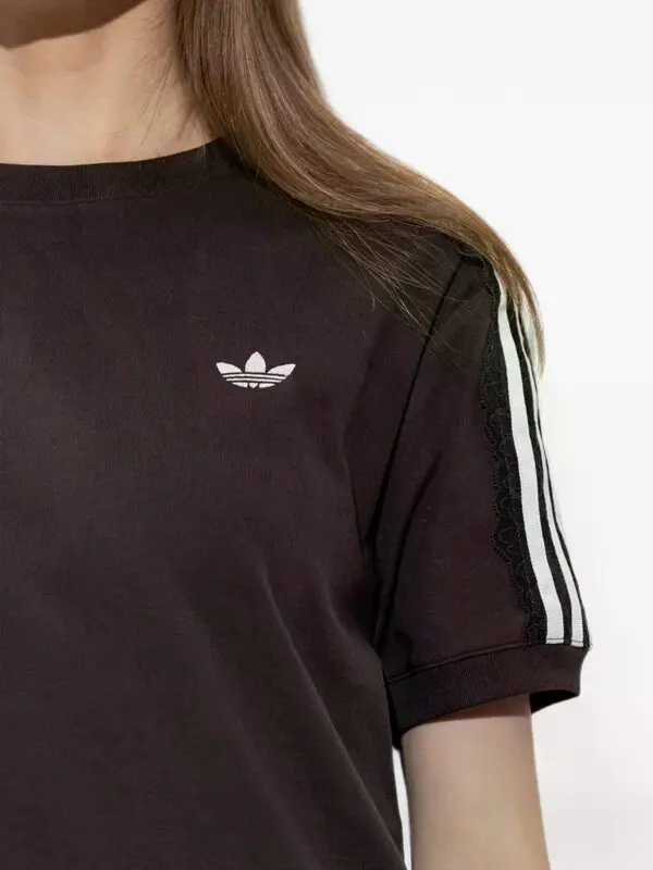 Adidas Lace-trim Embroidered-logo T-shirt