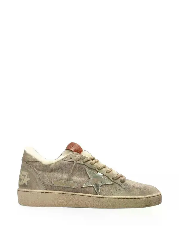 GOLDEN GOOSE Ball Star Shearling-lined Sneakers - Grey