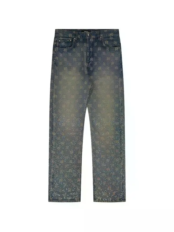 Amiri Crystal Burst Ma Paisley Jeans - Blue