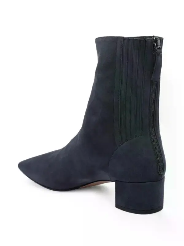 AQUAZZURA Saint Honoré Suede Ankle Boots - Blue