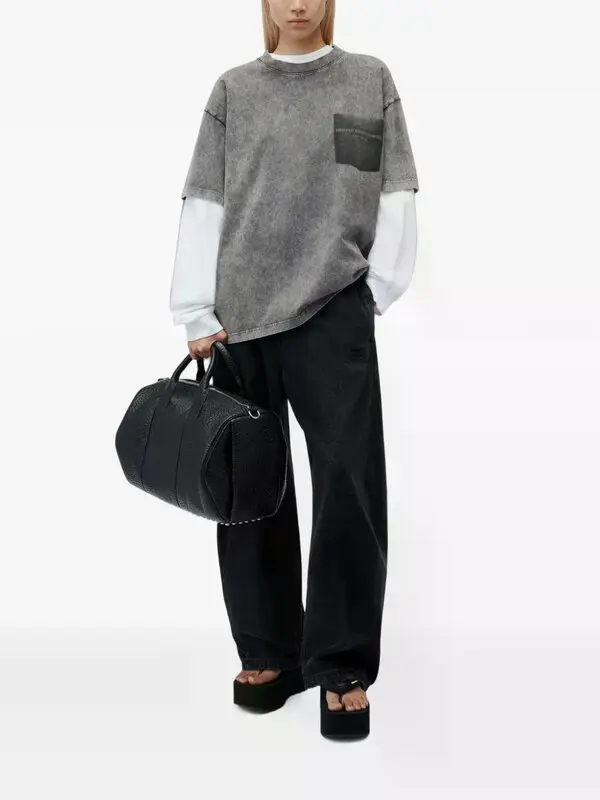 Alexander Wang Short Sleeve Tee W/ Shadow Pocket Graphic