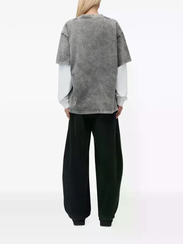 Alexander Wang Short Sleeve Tee W/ Shadow Pocket Graphic
