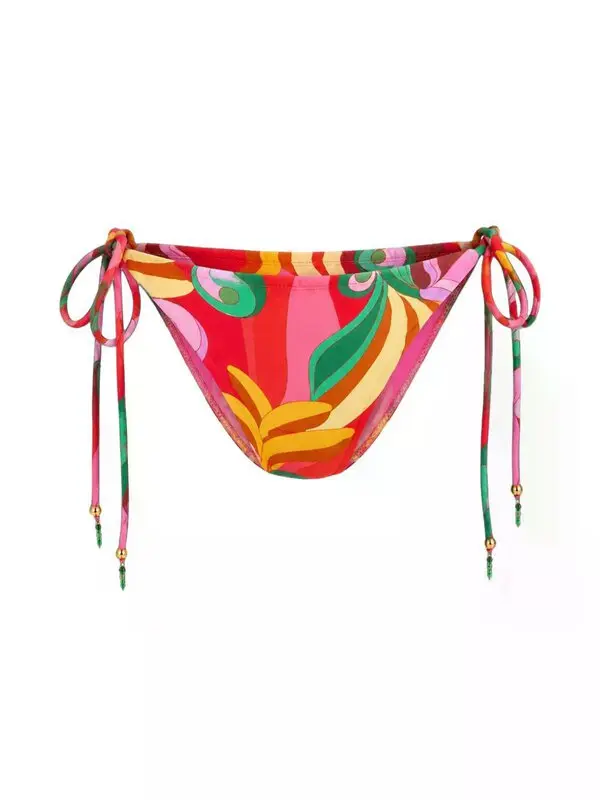 Farm Rio Graphic-print Tie-side Bikini Bottoms