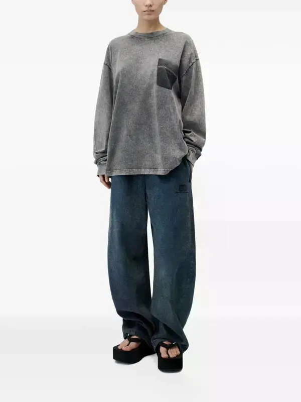 Alexander Wang Long Sleeve T-shirt W/ Shadow Pocket Graphic