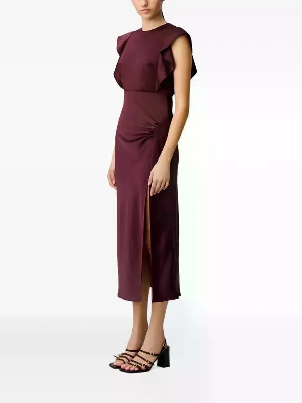 Claudie Pierlot Slit Satin Maxi Dress