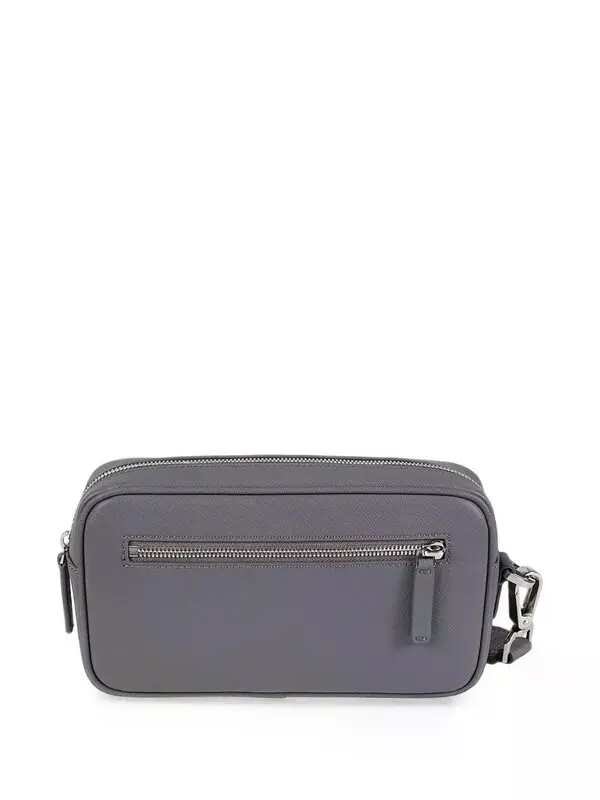 Emporio Armani Logo-plaque Zip-around Wash Bag - Grey