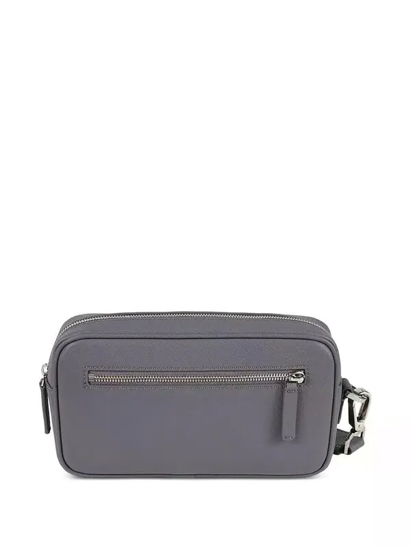 Emporio Armani Logo-plaque Zip-around Wash Bag - Grey