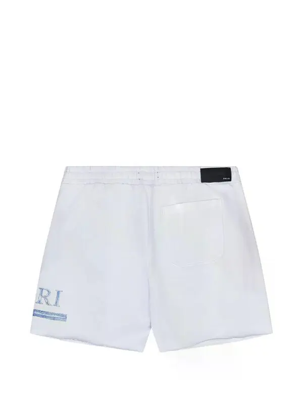 Amiri Ma Watercolor Bar Drawstring Shorts