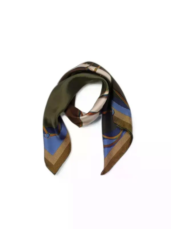 Longchamp Graphic-print Silk Scarf
