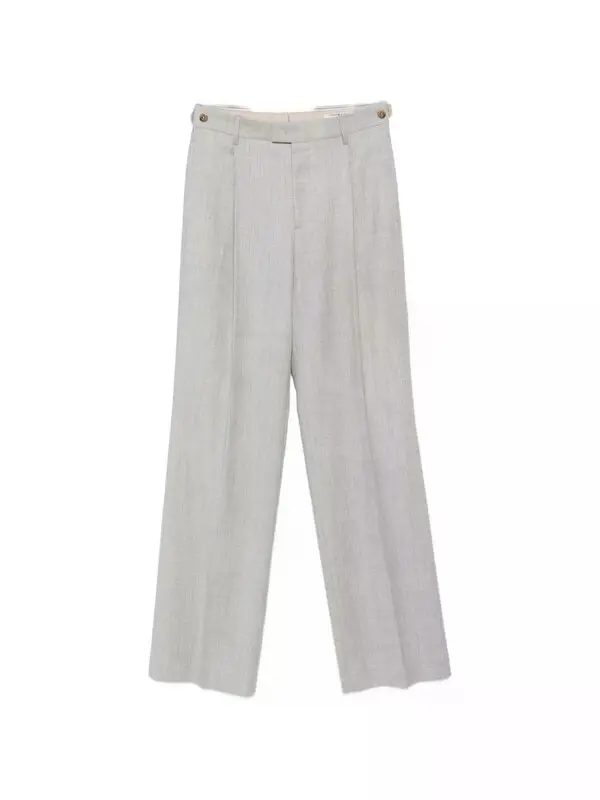 BERWICH Pleated Wool Trousers - Grey