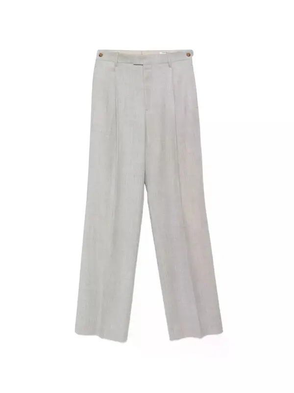 BERWICH Pleated Wool Trousers - Grey