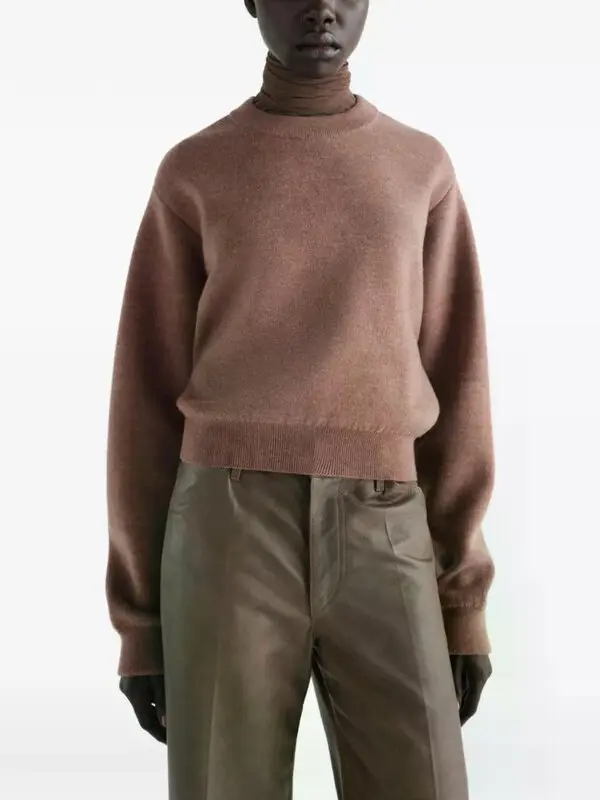 LEMAIRE Short Sweater In Felted Merino Wool