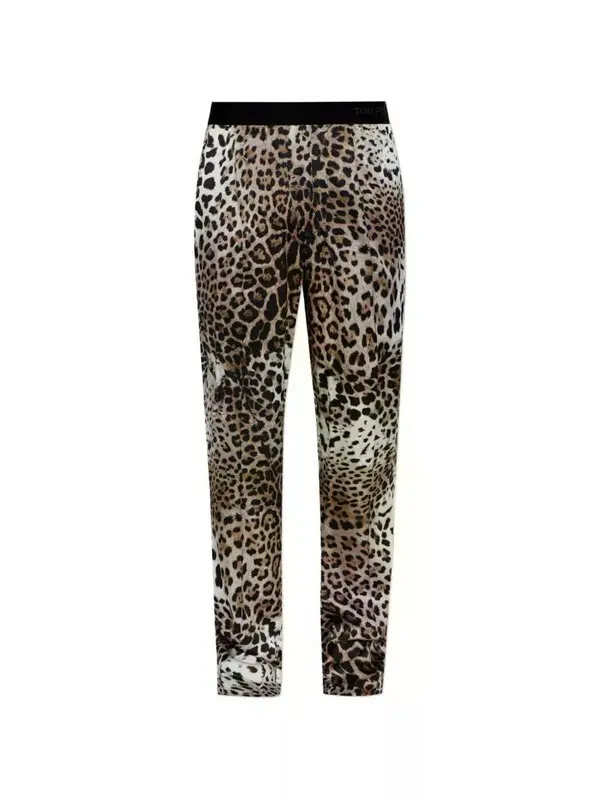 TOM FORD Leopard-print Silk Pants - Neutrals