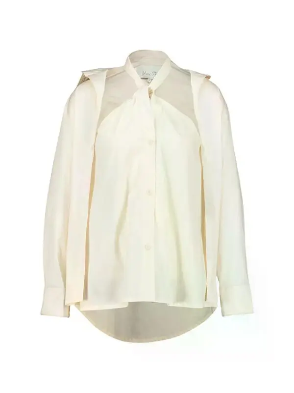 Johanna Ortiz Bow-neck Layered-effect Shirt - Neutrals