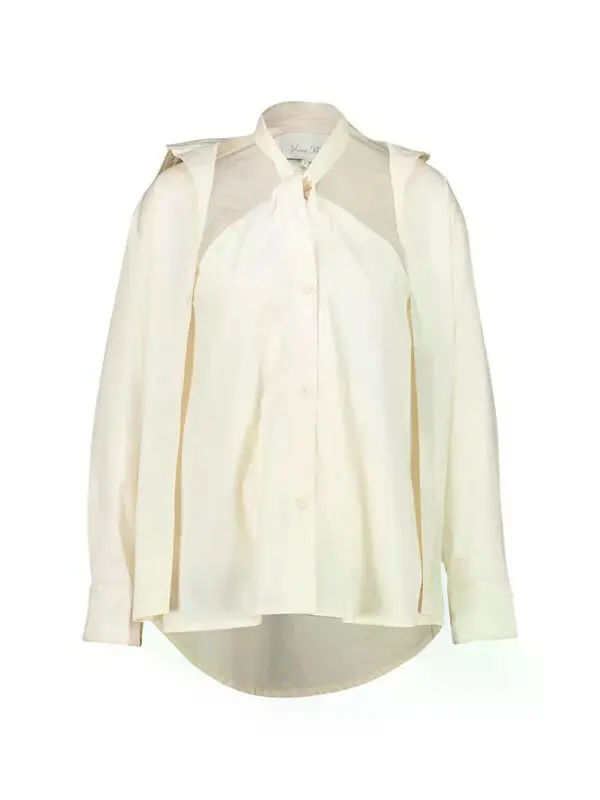 Johanna Ortiz Bow-neck Layered-effect Shirt - Neutrals