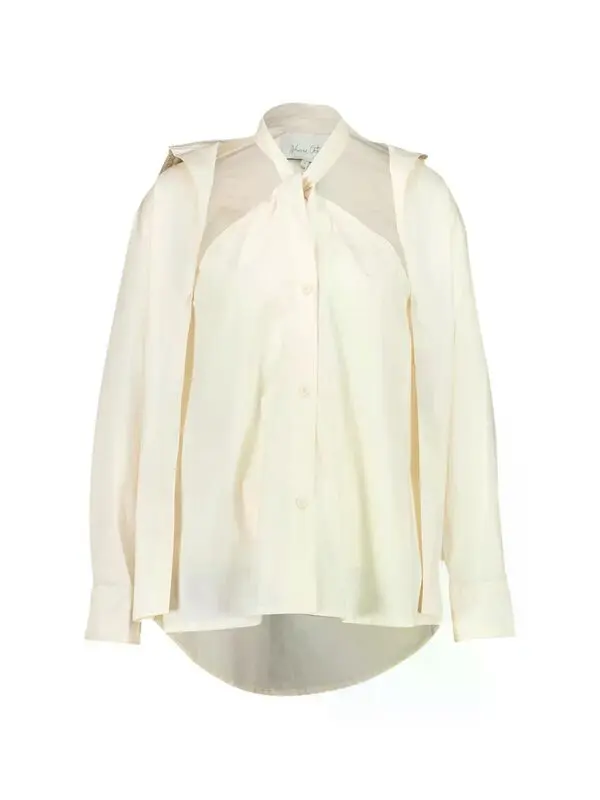 Johanna Ortiz Bow-neck Layered-effect Shirt - Neutrals