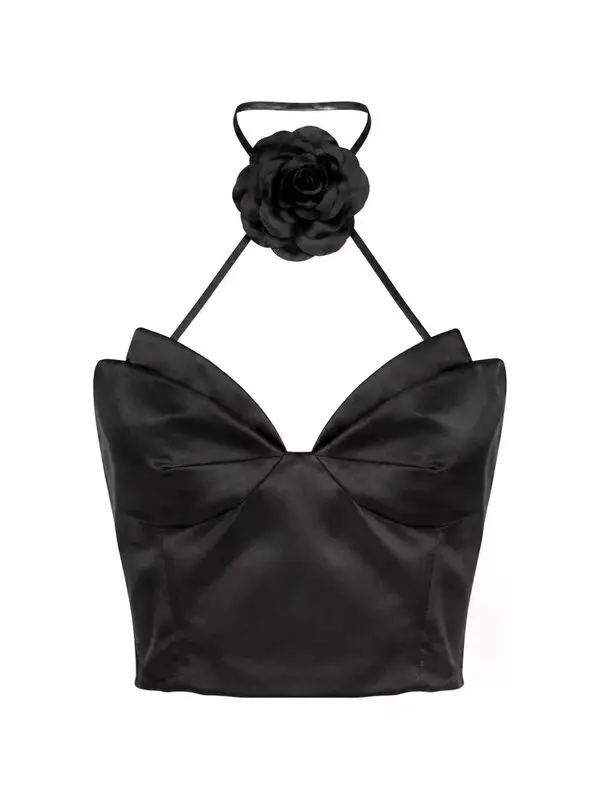 Philipp Plein Flower-detail Halterneck Top