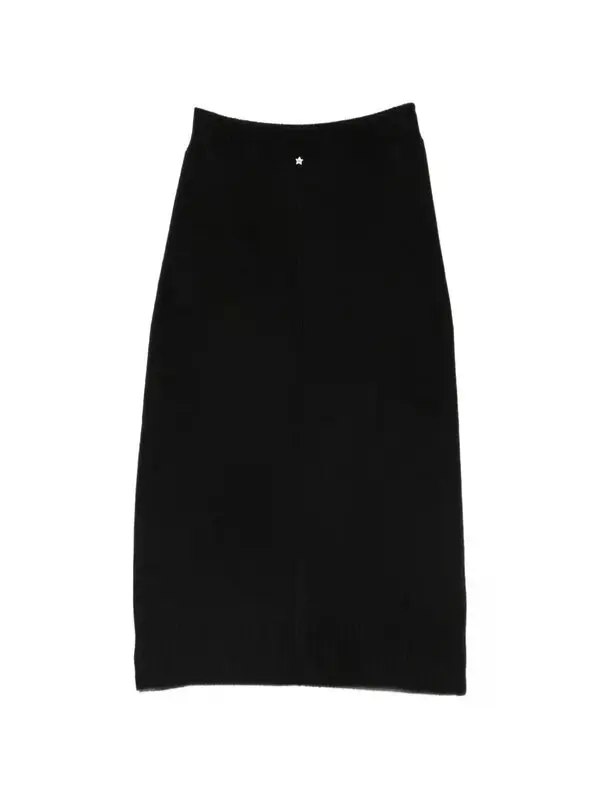 Lorena Antoniazzi Ribbed-knit Star-patch Midi Skirt