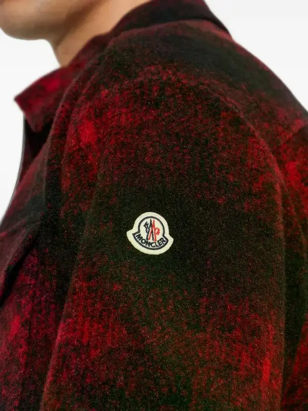 Moncler Check Logo-patch Shirt Jacket