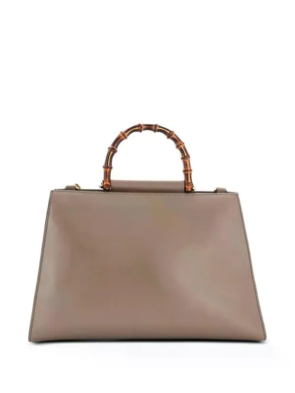 Gucci Nymphaea Top Handle Bag Leather Medium Tote - Brown