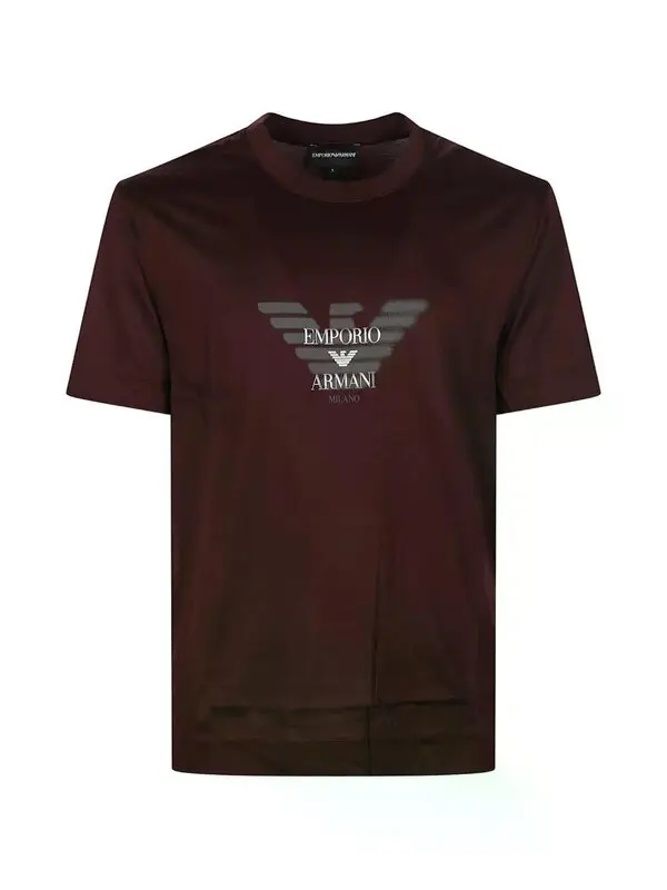 Emporio Armani Logo-print Short-sleeve T-shirt - Red