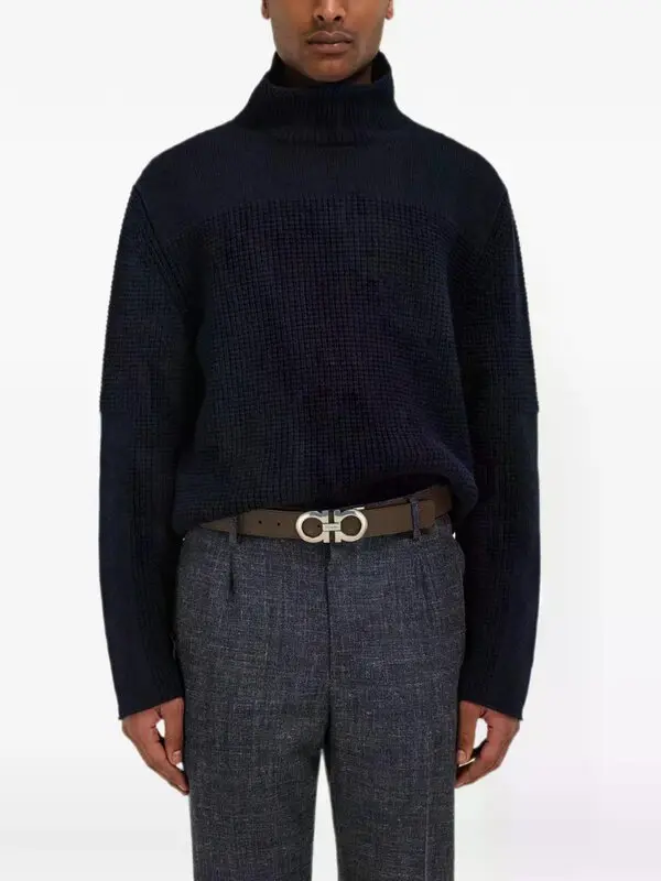 FERRAGAMO Gancini-buckle Leather Belt